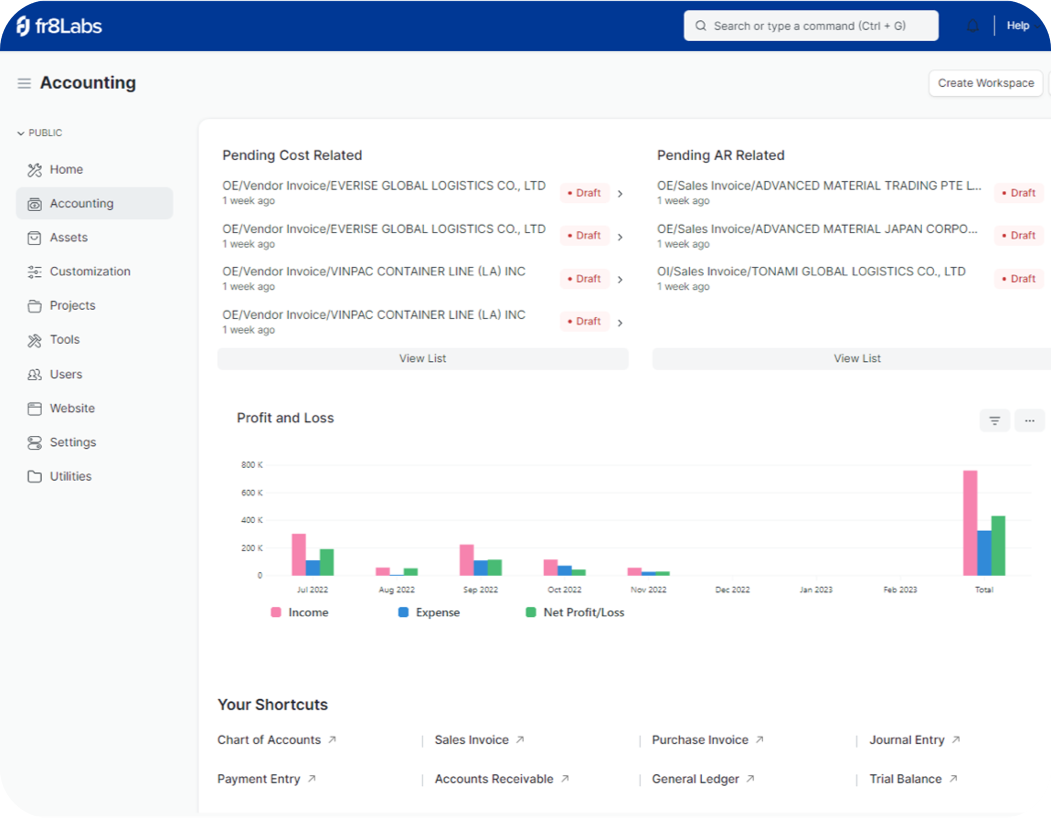 Comprehensive Cloud Accounting Module - FR8Labs